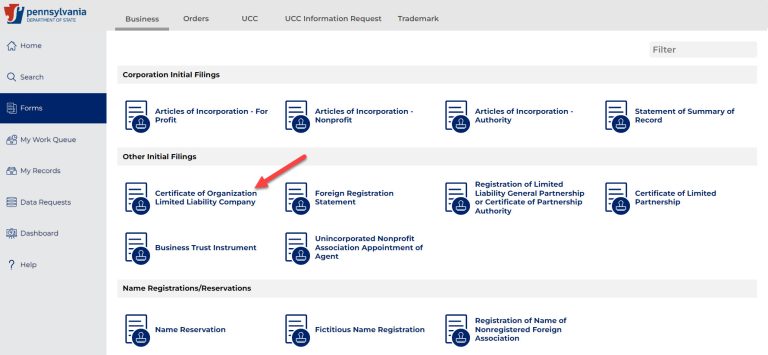 How To Fill Out The Pennsylvania LLC Certificate of Organization ...