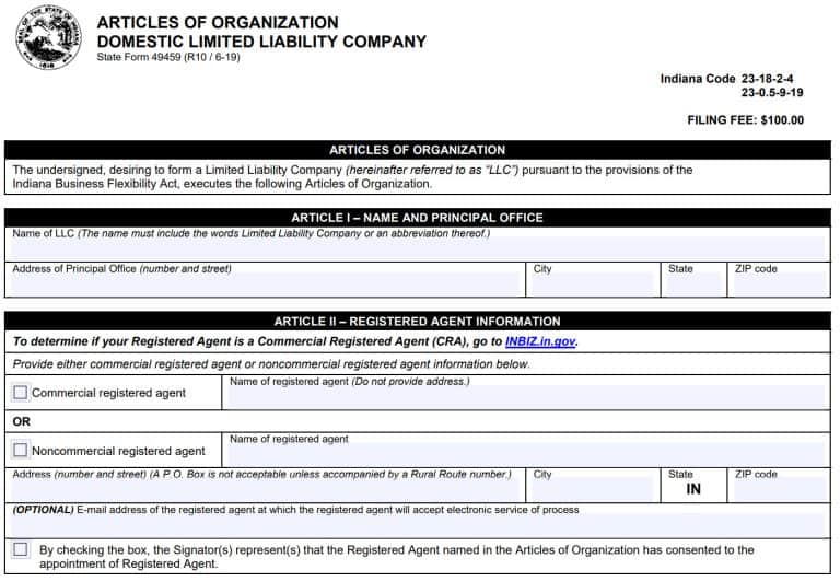How To Fill Out The Indiana Articles of Organization - StartUp 101