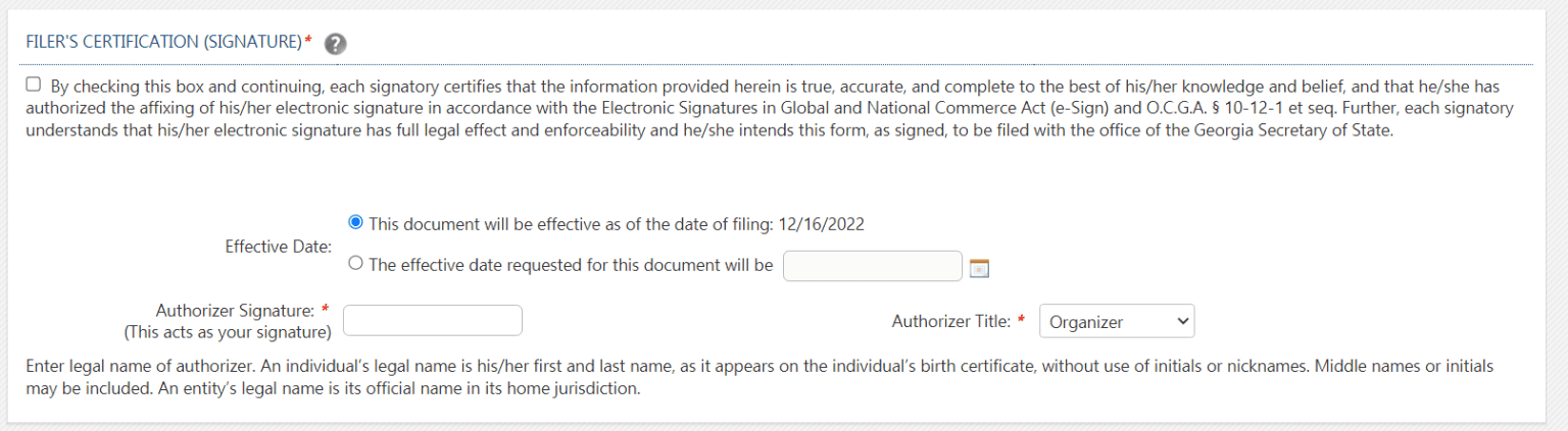 How To Fill Out The Georgia LLC Articles of Organization - StartUp 101