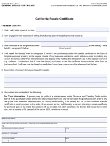 How To Get A California Resale Certificate - StartUp 101