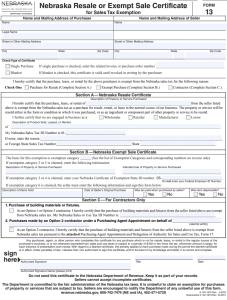 How To Get A Nebraska Resale Certificate - StartUp 101