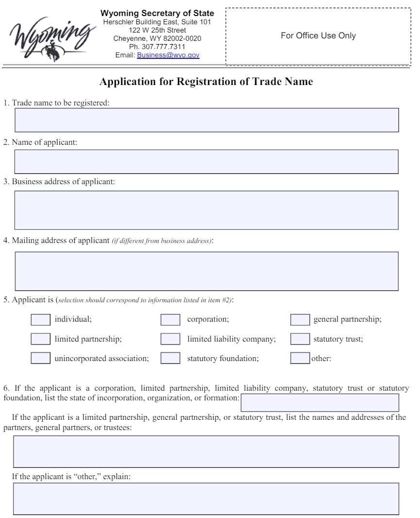 Wyoming DBA / Trade Name Registration In 4 Easy Steps - StartUp 101